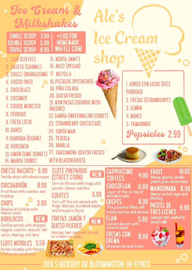 Ale’s Ice Cream Shop - Bloomington, IN